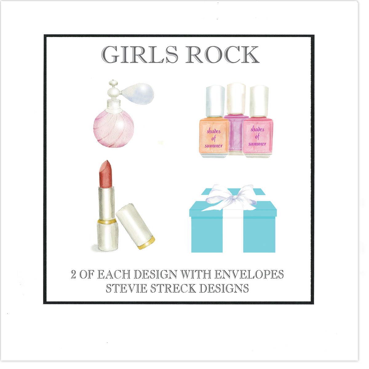 GIFT BOX NOTE CARDS GBN137 Girls Rock – Stevie Streck Designs