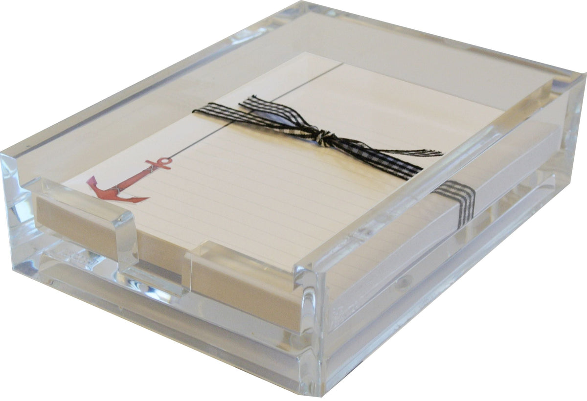 ANCHORS AWEIGH LINED NOTE SHEETS 150 SHEETS W/BLACK STRIPE PEN ACRYLIC ...